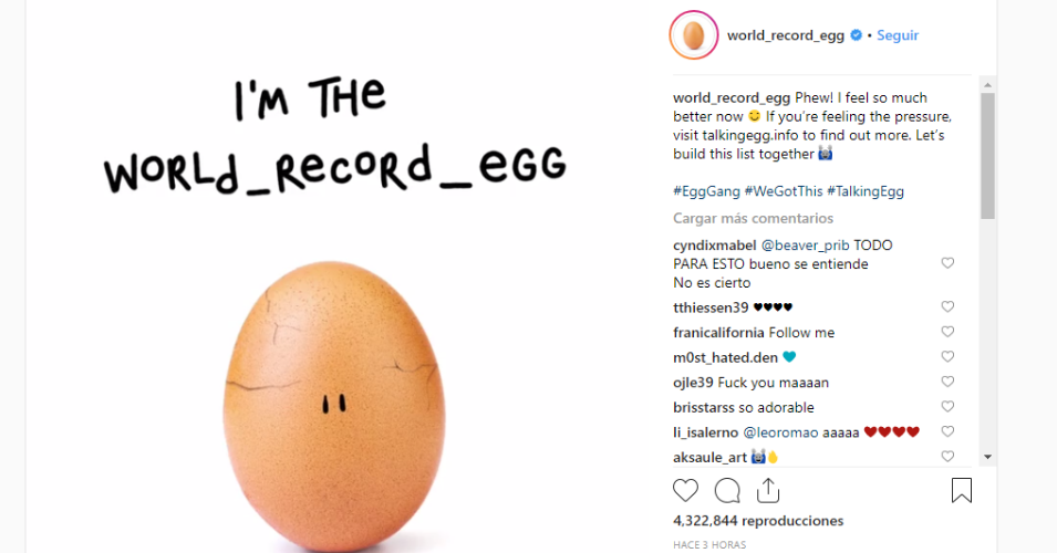 Revelada la historia oculta del huevo de instagram - Q'hubo Cali