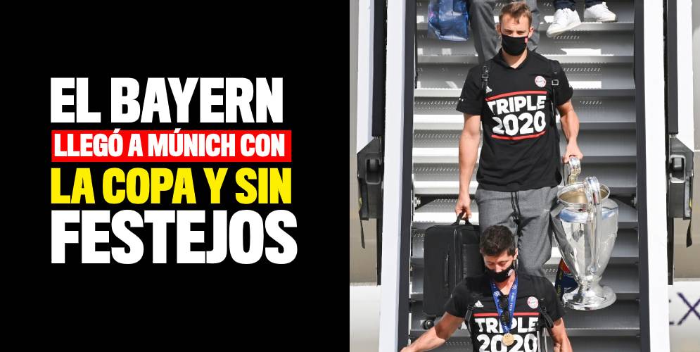 El Bayern regresó a Múnich con el trofeo de la Champions