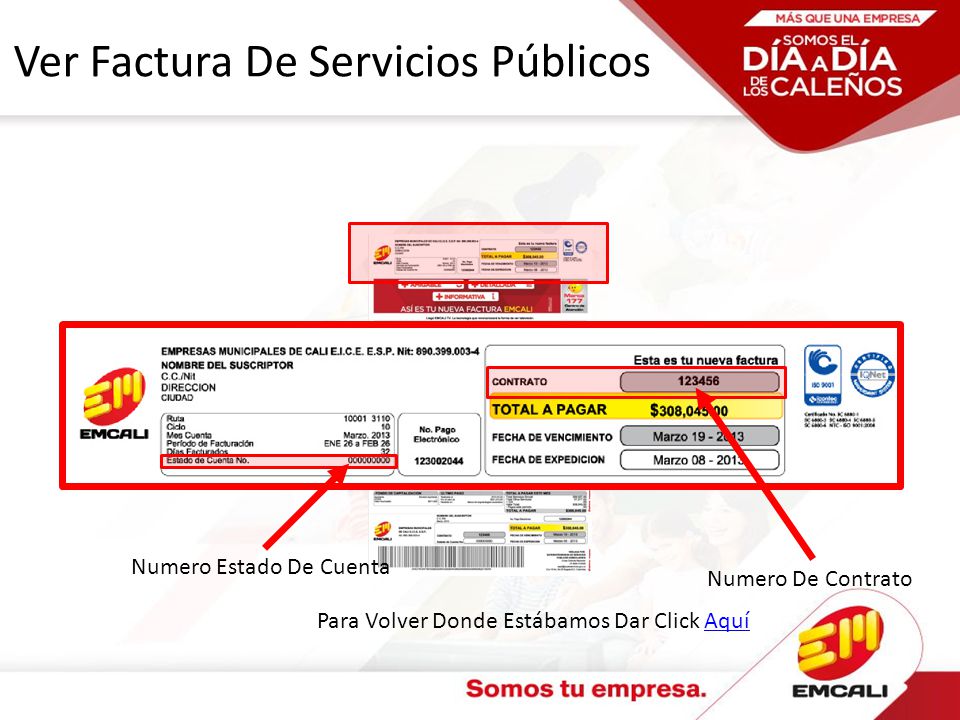 No es necesario tener la factura de Emcali para hacer el pago de este mes