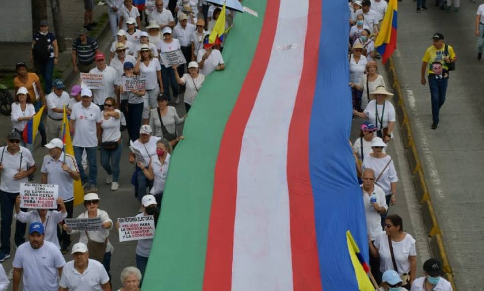 Detalles de las marchas de hoy contra el Gobierno