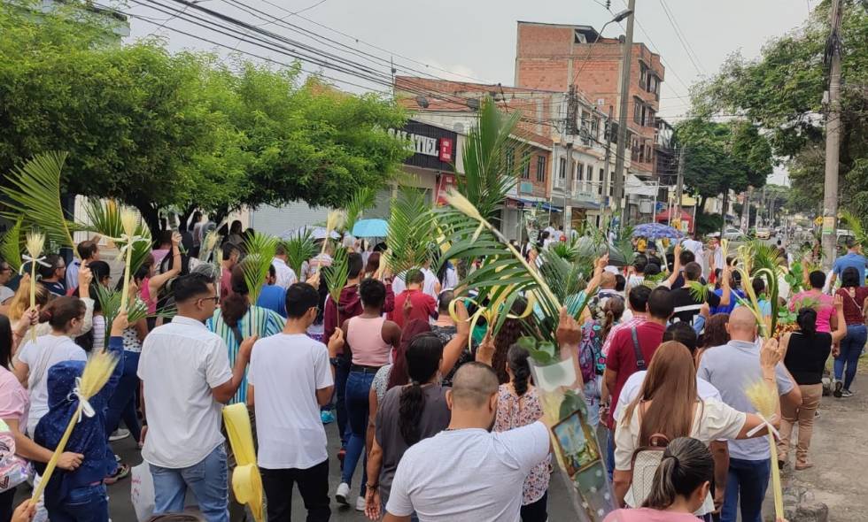 Arrancó la Semana Santa con el domingo de ramos en Cali