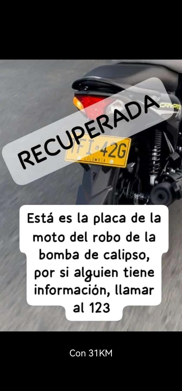 ¡Buenas noticias! La moto que le fue robada a la mujer en la bomba de ...